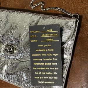 Sorial | Bags | Sorial New York Vegan Leather Silver Crossbody Bag ...